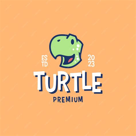Premium Vector Turtle Head Mascot Cartoon Logo Vector Icon Illustration