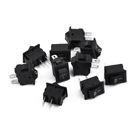 [lsar] 10 ชิ้นรถบรรทุกรถยนต์เรือรอบ Rocker 250v 3a 2 Pin On Off Toggle Spst Switches Shopee