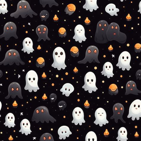 Premium Photo Lot Of Tiny Ghosts In Different Looks Cartoon Style