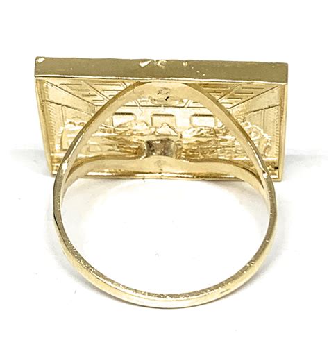10k Solid Gold Yellow And White Gold Last Supper Ring Fran And Co