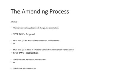 Ppt Amending The Constitution Powerpoint Presentation Free Download Id2743858