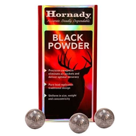 Hornady Muzzleloading Balls 50 Cal 495 Dia Lead Balls