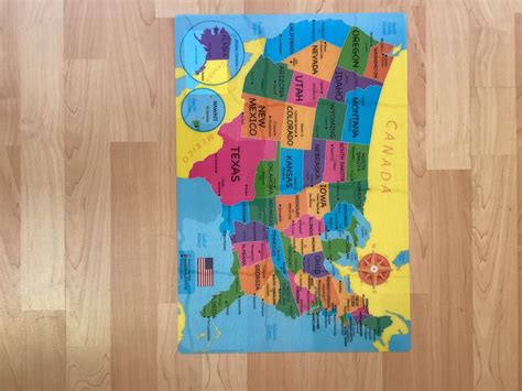 Us Map Smart Poly Learning Mat School Spot