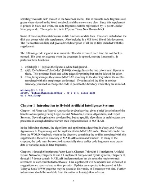 Fuzzy And Neural Approaches In Engineering Matlab Pdf Programming Languages Computing