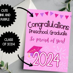 Preschool Graduation Card Printable Preschool Graduation T
