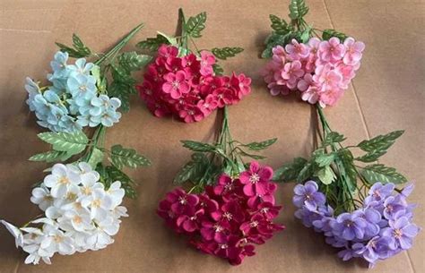 Mix Colour Fabric Hydrangea Bunch X 5 At ₹ 90piece In Mumbai Id