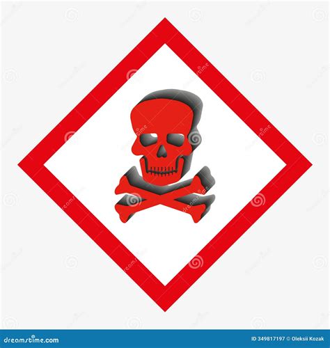 Poisoning Hazard Physical Hazard Signs Stock Vector Illustration Of