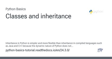 Classes And Inheritance Python Basics 2430
