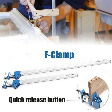 Diy 헤비 F 클램프 T 바 우드 클램프 목공 퀵 릴리스 고정 장치 새시 긴 클램프 벤치 우드 그립 24 인치 클램프 Aliexpress