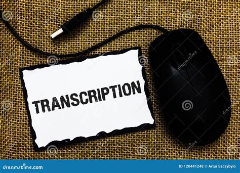 Handwriting Text Transcription Concept Meaning Written Or Printed