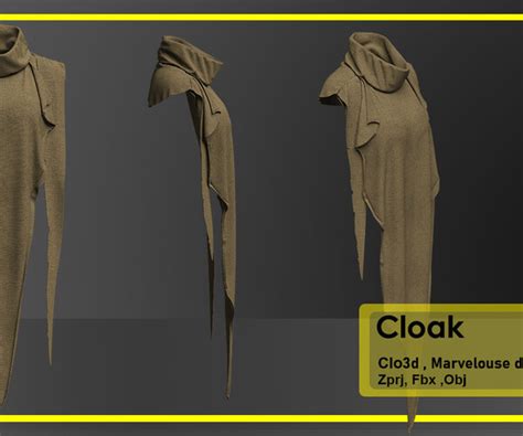 Artstation Medievak Cloak Game Assets