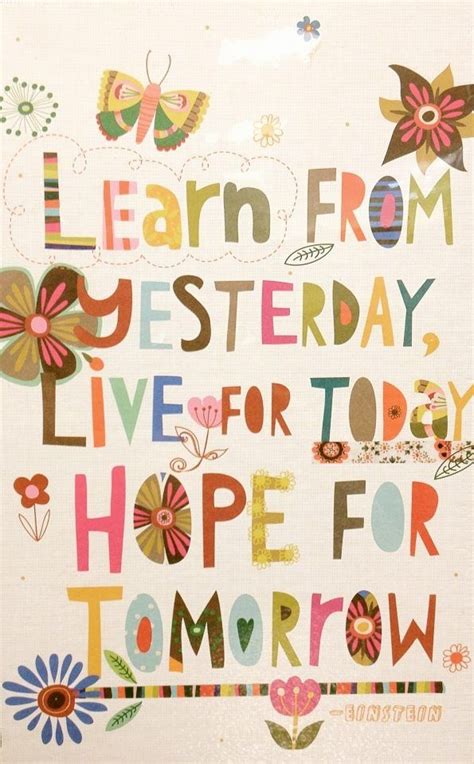 Positive Quotes Cross Stitch Pattern Learn From Yesterday Live For