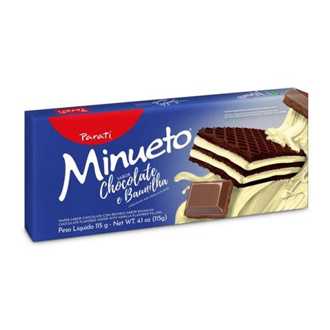 Biscoito Wafer Minueto 81g Chocolate Baunilha Supermercado Zero Hora