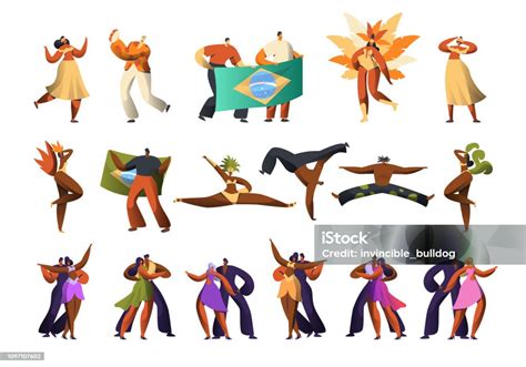 Set Kostum Penari Salsa Karnaval Brasil Karakter Wanita Latino Mengenakan Tari Gaun Etnis Bulu