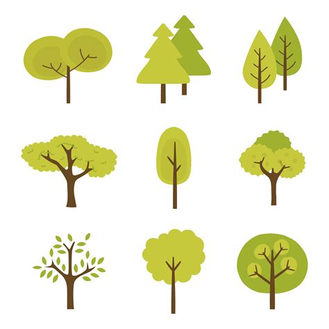 Baum Clipart Set Vektor Sammlung 358194 Vektor Kunst Bei Vecteezy