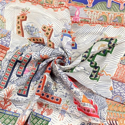Hermes Scarf Super Silk Quest By Elias Kafouros 90cm Silk Exquisite