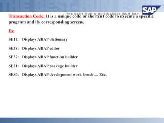 Sap Abap Part PPT