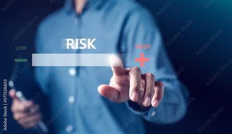 High Risk Of Business Decision Making And Risk Analysis Measuring Level Bar Virtual Risky