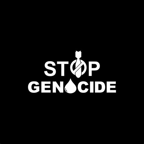 Stop Genocide Sign Can Use For Poster Design Banner Sticker T Shirt