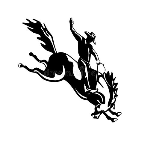 Rodeo Black White Stock Illustrations 5757 Rodeo Black White Stock