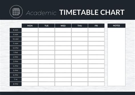 Free And Customizable Timetable Templates