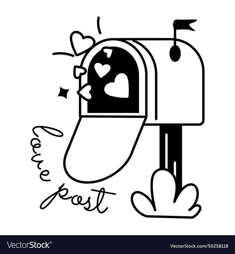 Love Post Royalty Free Vector Image Vectorstock