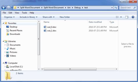 Split A Word Document Into Multiple Documents By Section Break In C