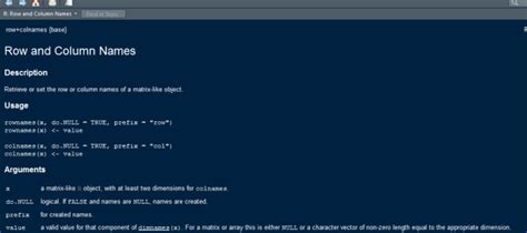 R Matrix Column Names