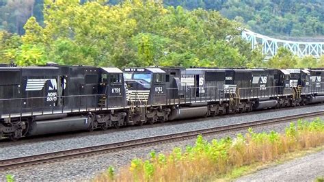 Retired Ex Cr Sd60 Ns 6713 Sd60m 6763 And Sd60i 6759 On A Westbound