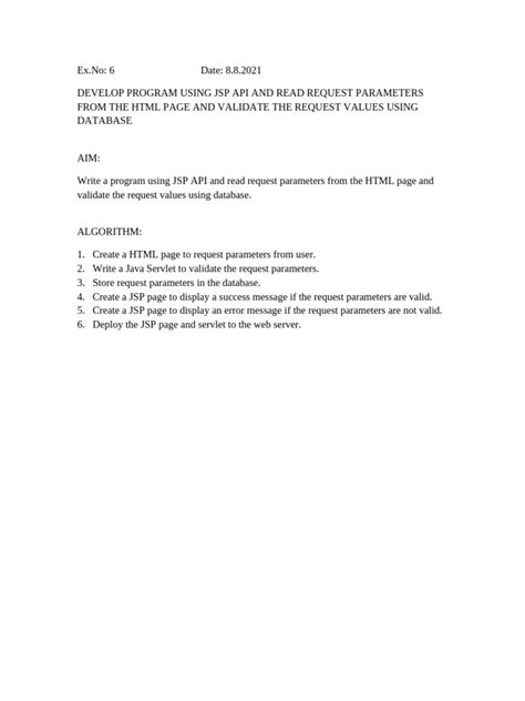 Enterprise Java Beans Experiments Ordered Pdf Computing Software