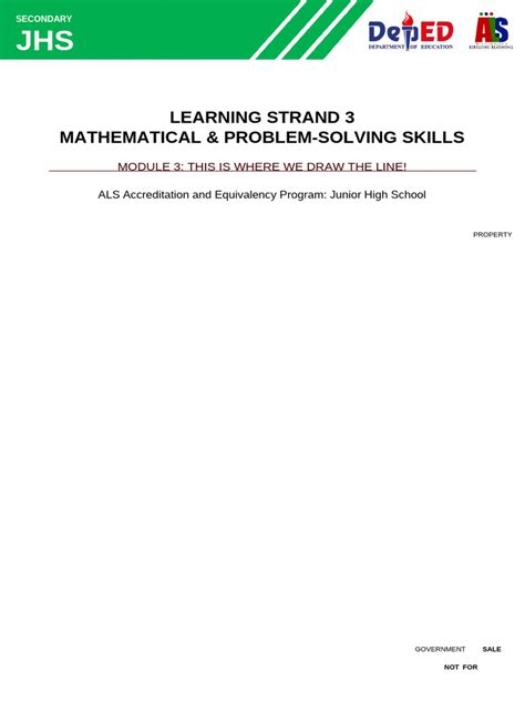 Unesco Als Ls3 Math M03 Pdf