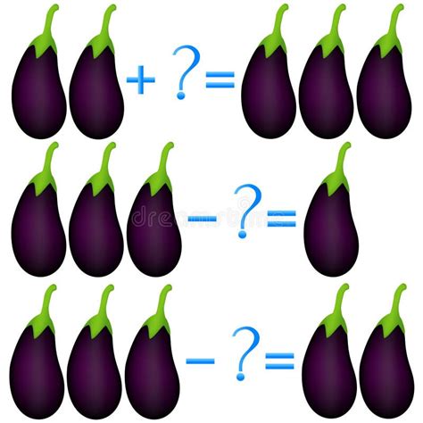 Action Relationship Of Addition And Subtraction Examples With Aubergines Educational Games For