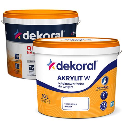 Dekoral Фарба миюча для стін і стель, латексна стійка до тертя, Сніжно ...
