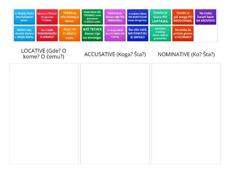 Locative Vs Accusative Case Practice Categorize