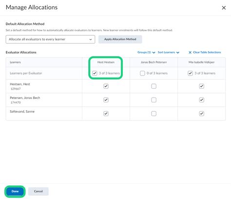 Dtu Learn Support Selecting Evaluators For An Assignment