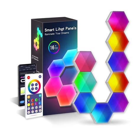 Tuya Hexagon 10 Pieces Smart Rgb Panels Tech Titan