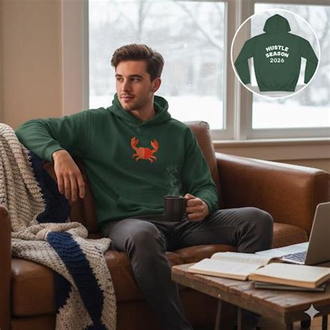 Crab Graphic Hoodie 2026 Streetwear Unisex Winter Style Etsy