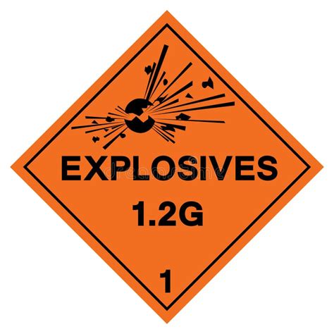 Classs 1 Explosives 12g Symbol Sign Vector Illustration Isolate On White Background Label