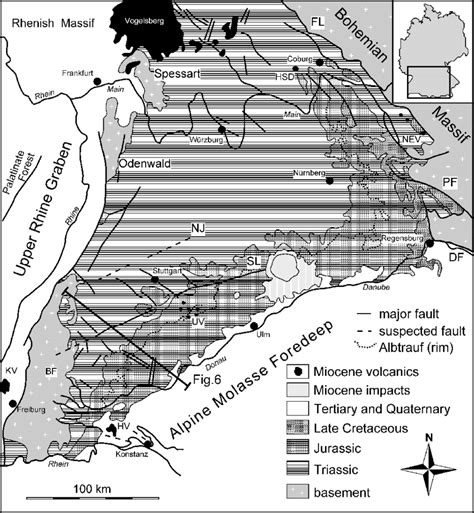 5 Simplified Geological Map Of Southern Germany With The Main