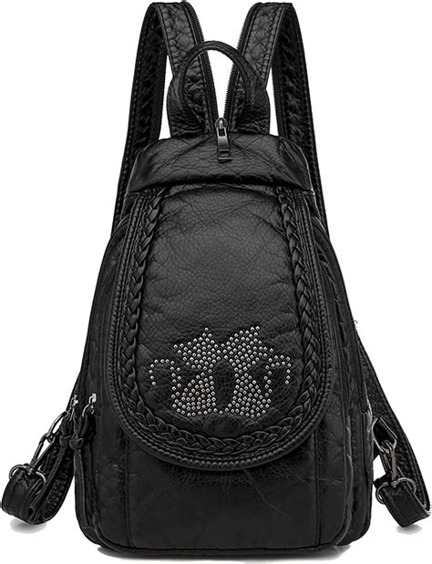 Huazhimao Small Backpack For Women Pu Leather Womens Mini Backpacks Purse