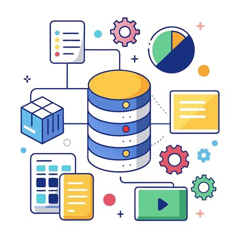 Database Digital Design Clip Art And Vector Design With A White
