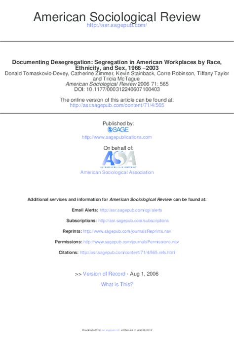Pdf Documenting Desegregation Segregation In American Workplaces By