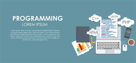 Programming Coding Concept Flat Background Vector Illustration Vector Art At Vecteezy