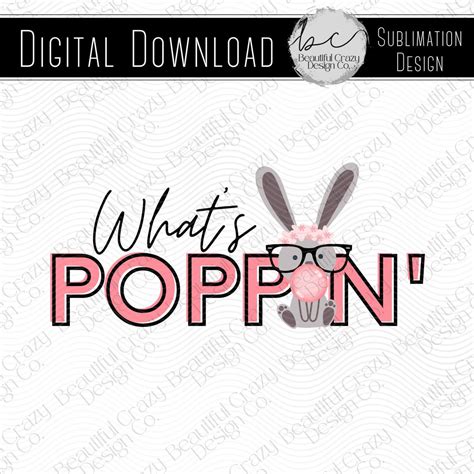 Bunny With Bubble Gum Glasses Png Whats Poppin Digital Download