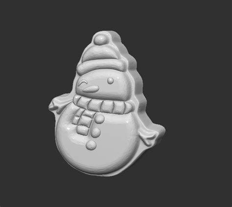 3d File Kawaii Winking Snowman Stl File For 3d Printing Laser Cnc