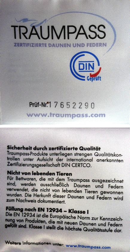 Traumpass Daunendecken Und Nackenstützkissen Von Betten Frank