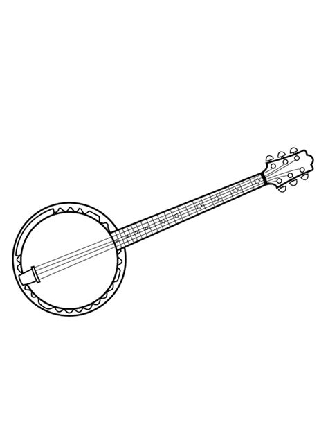 Målarbild Tecknad Banjo Skiv Ut Gratis På