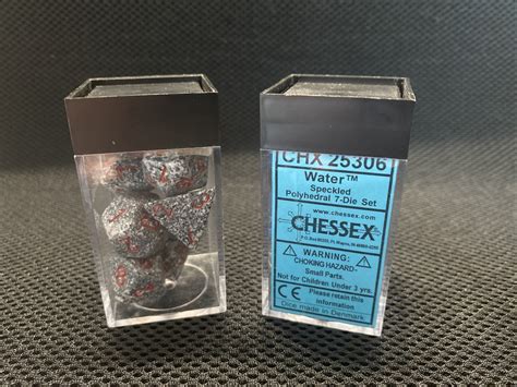 Chessex Chx 25320 And Chx 25306 Granite And Water Speckled Polyhedral 7