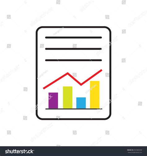 Report Text Filedocument Chart Symbol Stock Vector Royalty Free