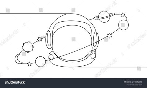 Various Cosmic Bodies Rotate Orbit Around Stock Vector Royalty Free